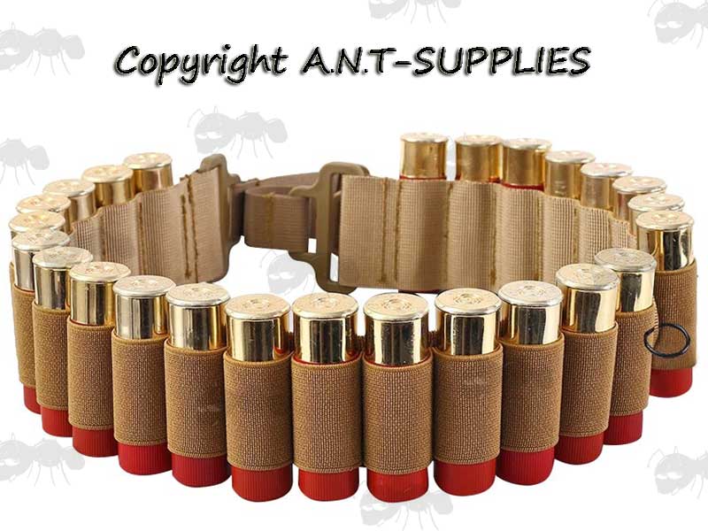Canvas Shotgun Shell Belts - 12g 16g 20g Waist Cartidge Belt