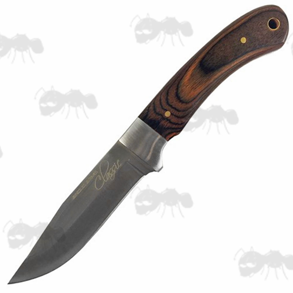 Anglo Arms Classic Hunting Knife - Fixed Blade with Wooden Handle