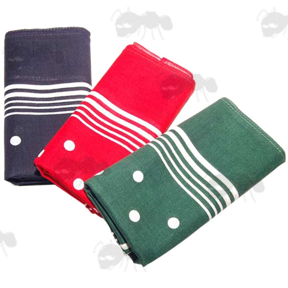 The Enormous Handkerchiefs - Blue, Green and Red Handkerchief