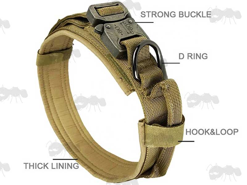 Military Dog Collar - Training Hunting Security Handle Collars