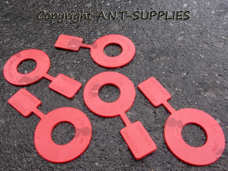 Red Plastic Revolver Empty Chamber Flag