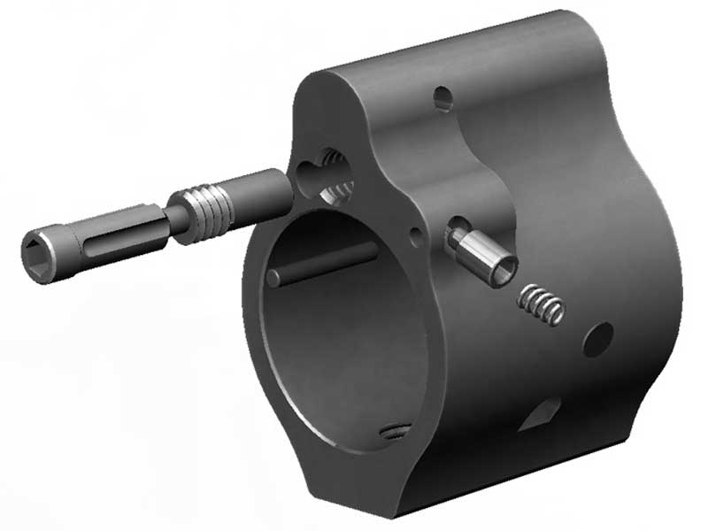 AR15 Micro Gas Blocks - AR Rifle Aluminium and Steel Block | UK Freepost