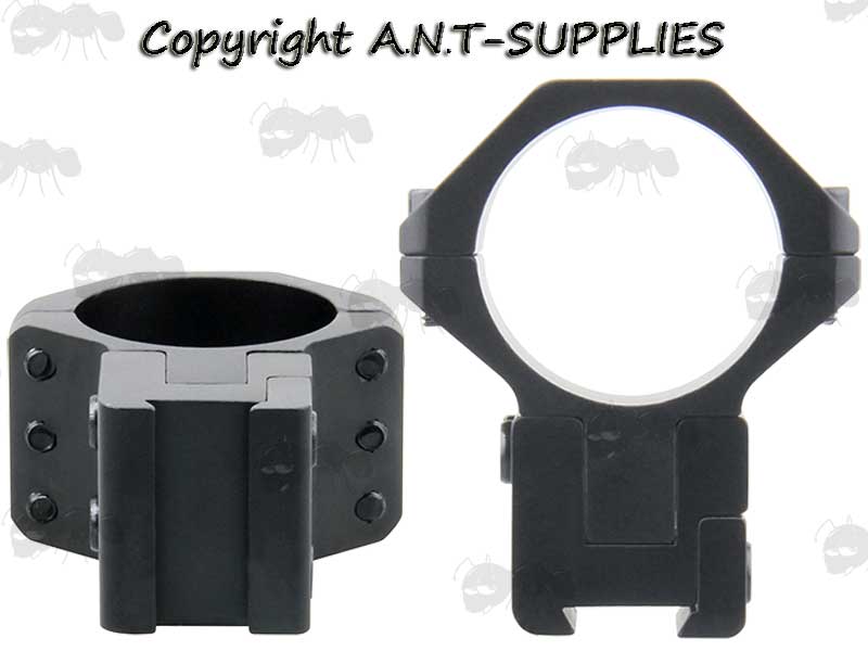 Adjustable Elevation Dovetail Scope Mounts - Height Adjust Rings