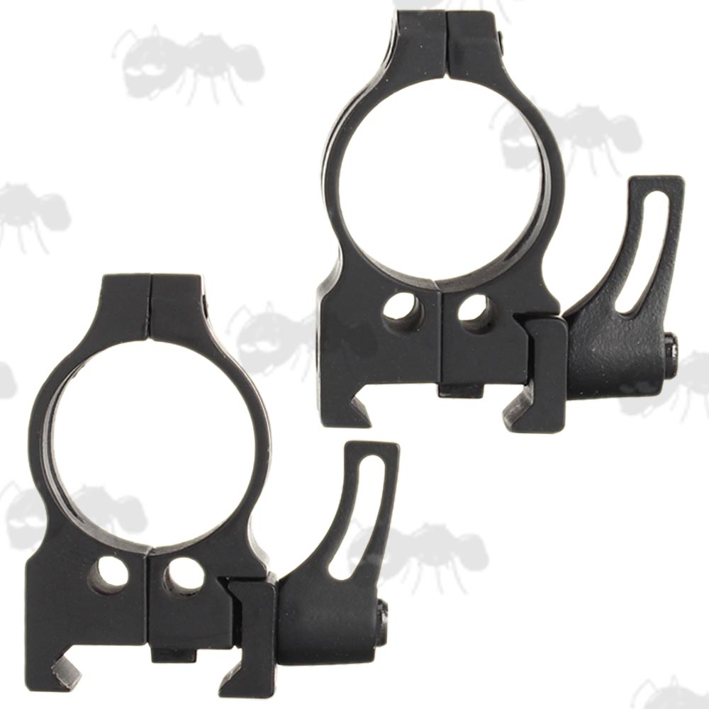 Weaver Rail Vertical Split Lever Locking Scope Rings - 25mm & 30mm ...