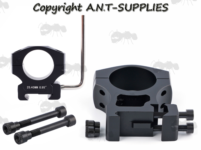 Picatinny Precision Scope Rings - 25mm, 30mm and 34mm Scope Mounts