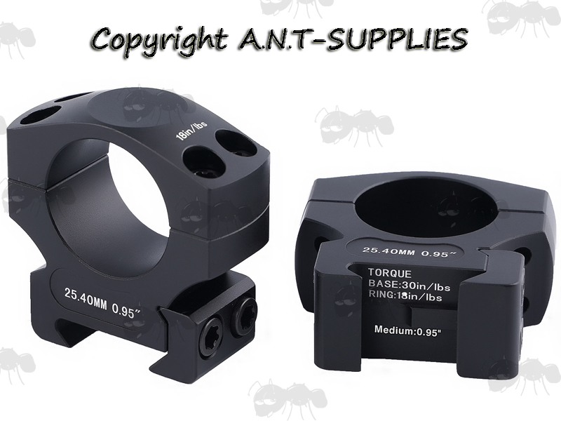 Picatinny Precision Scope Rings - 25mm, 30mm and 34mm Scope Mounts