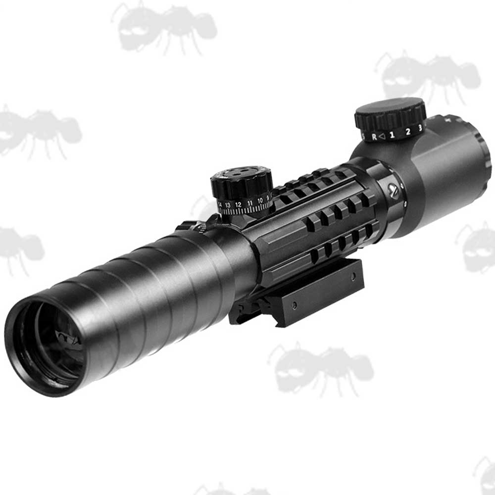 AnTac 3-9x32eg Rifle Scope with Tri-Rail Body