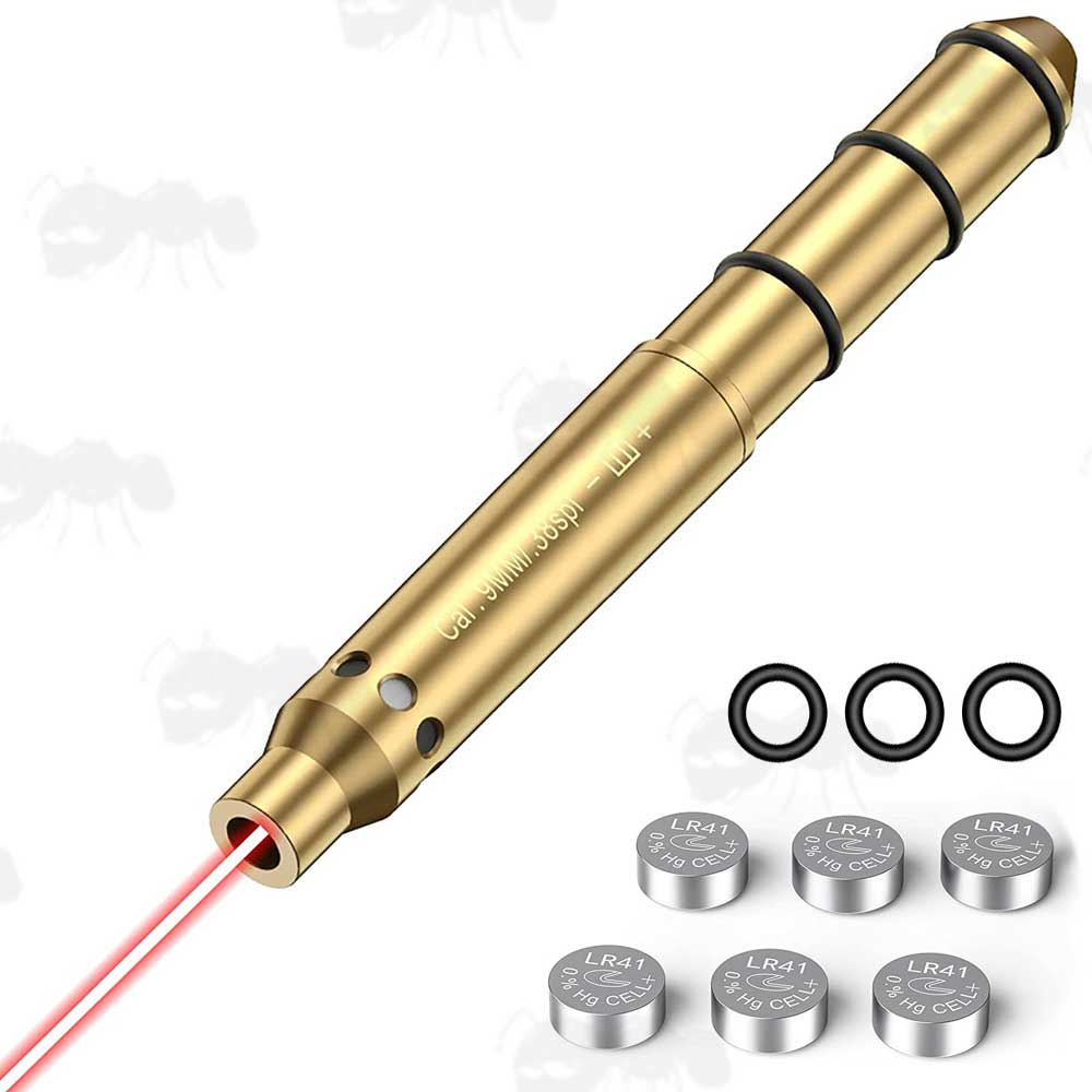 Rifle Muzzle Fitting Laser Boresighter | .177 / .17HMR / .22LR / .223 / 9mm