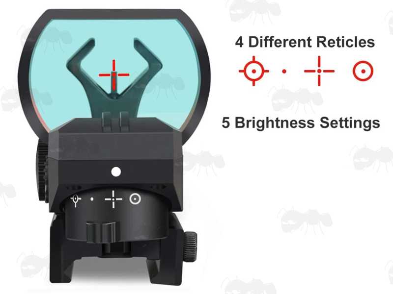 Large Lens Reflex Dot Sights - Holosight Weaver / Picatinny NATO Rails